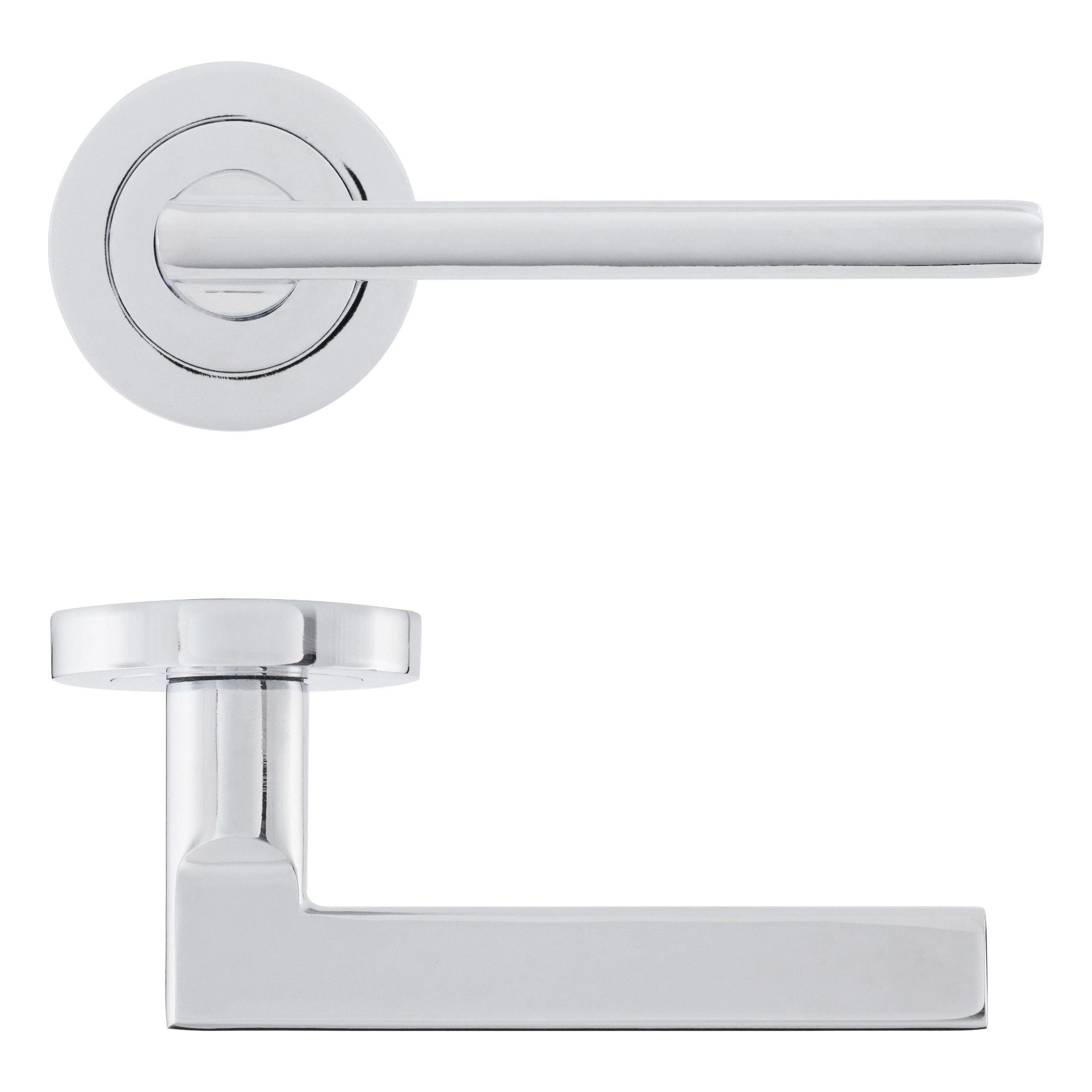 Eclipse - Auriga Designer Lever on rose - Polished Chrome - 62117