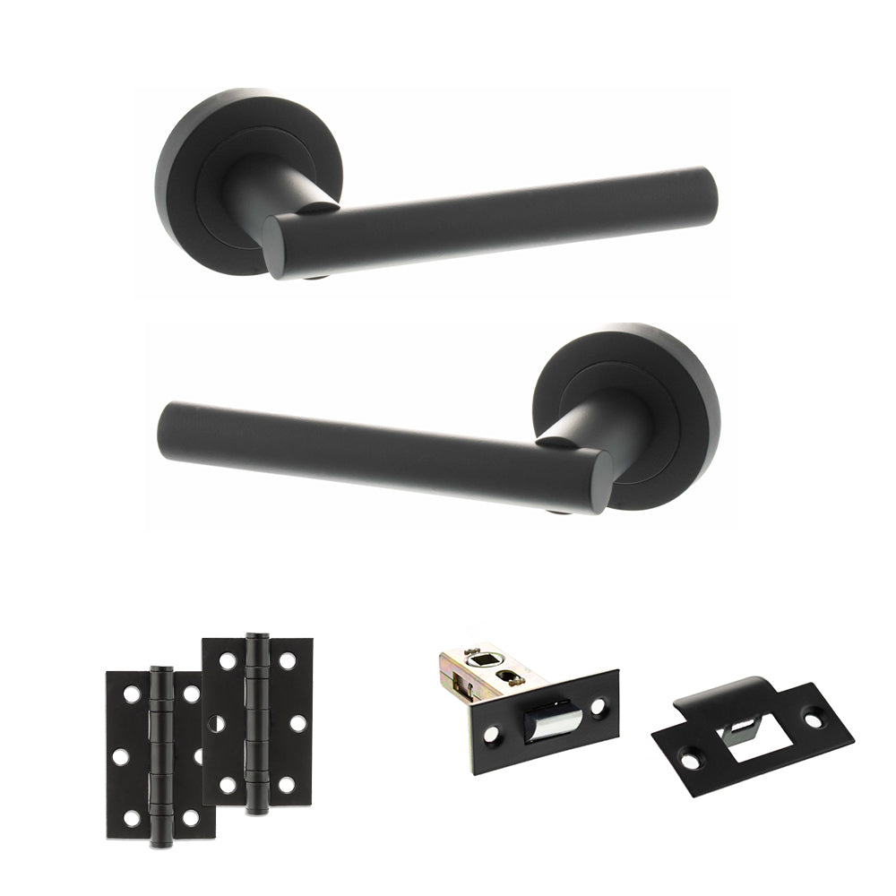 STATUS Nebraska Door Handle Pack (Latch Set - 2.5" Latch, 3" Hinges x2