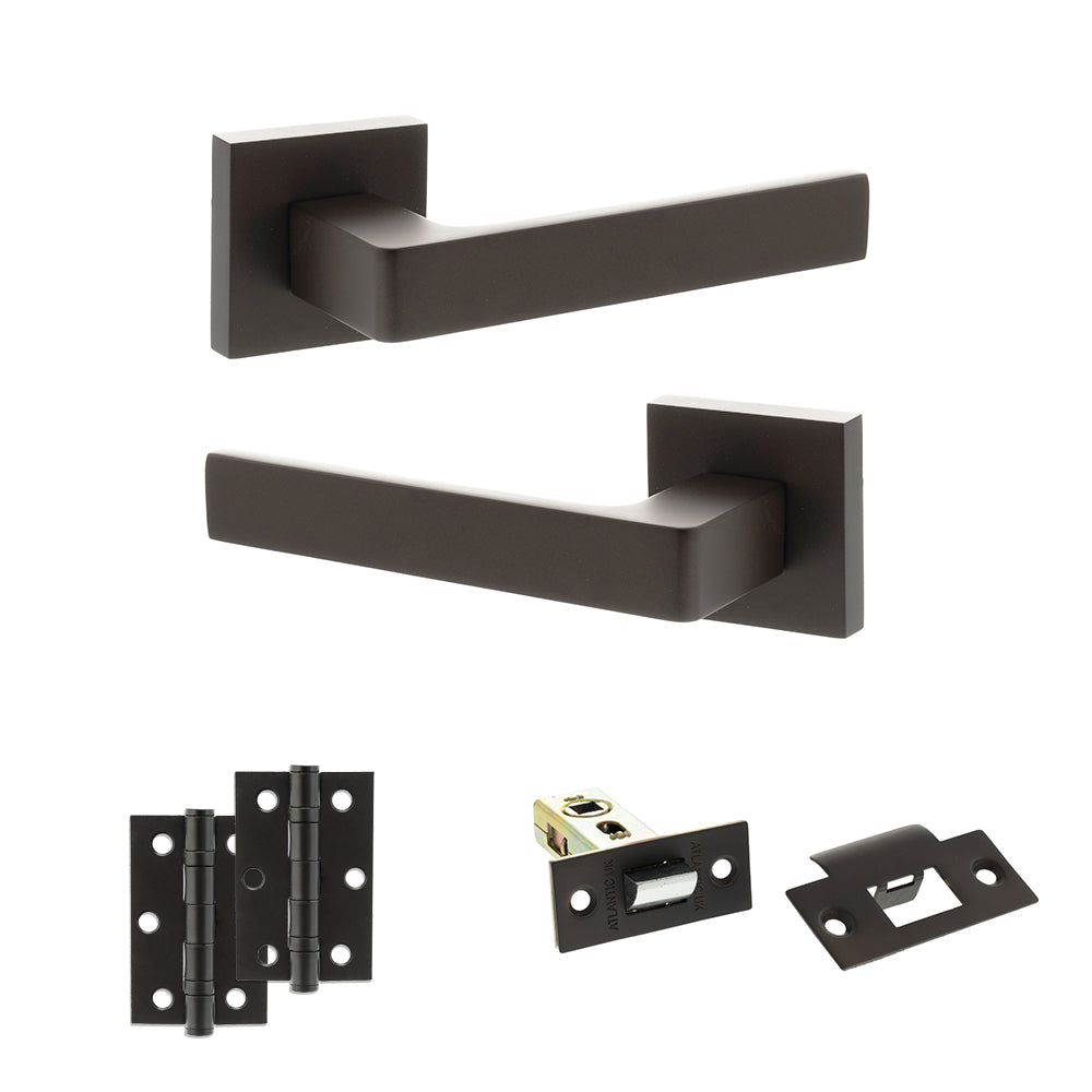 STATUS Montana Door Handle Pack (Latch Set - 2.5" Latch, 3" Hinges x2)