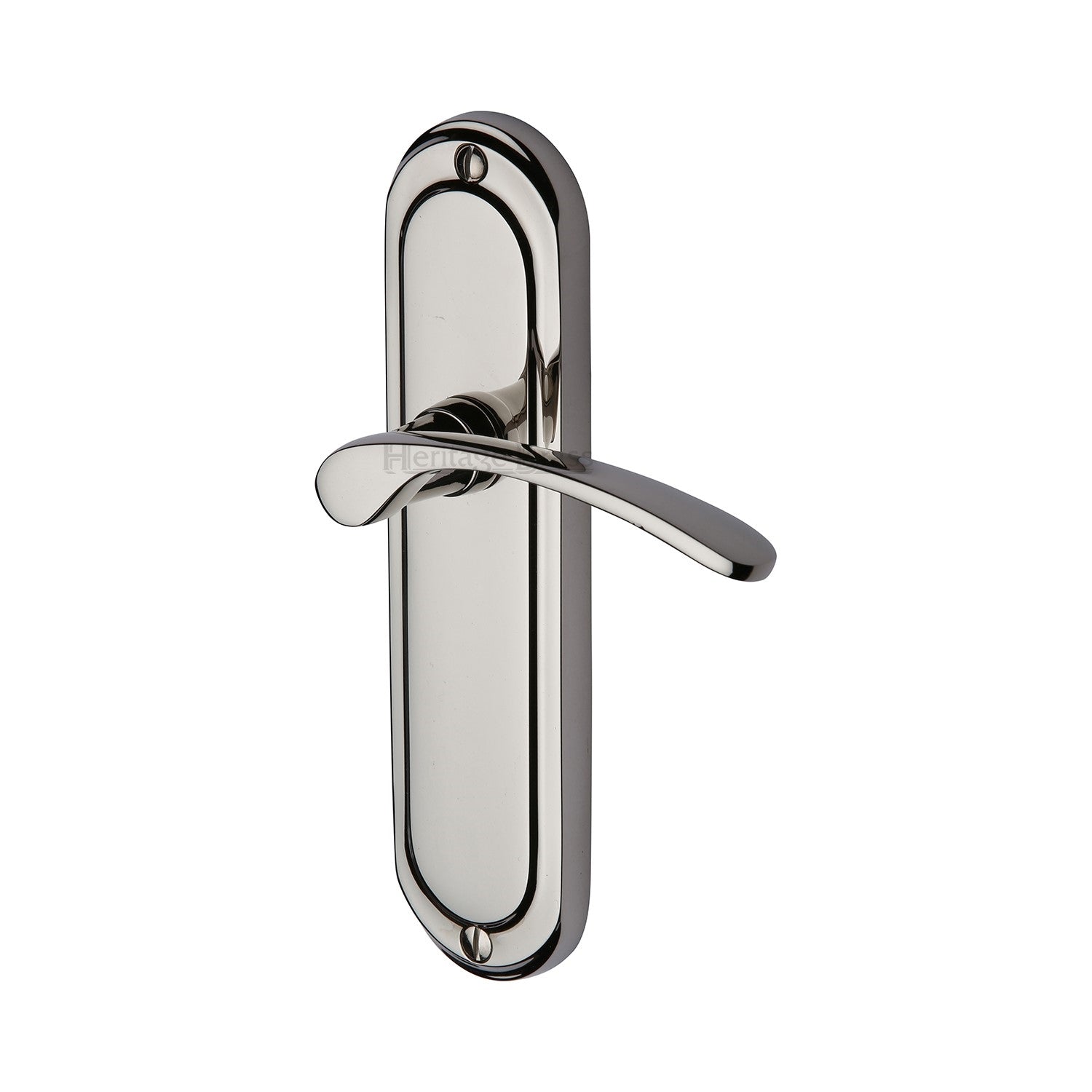 Heritage Brass Door Handle Lever Latch Ambassador Design Polished Nick