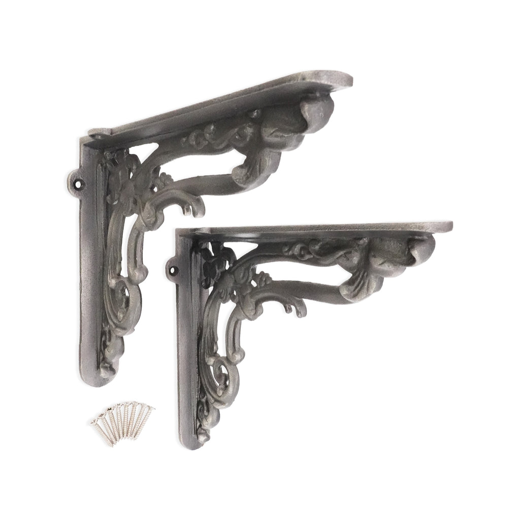Spira Brass - Apple Shelf Bracket Pewter (Sold in Pairs) - BR704PEW
