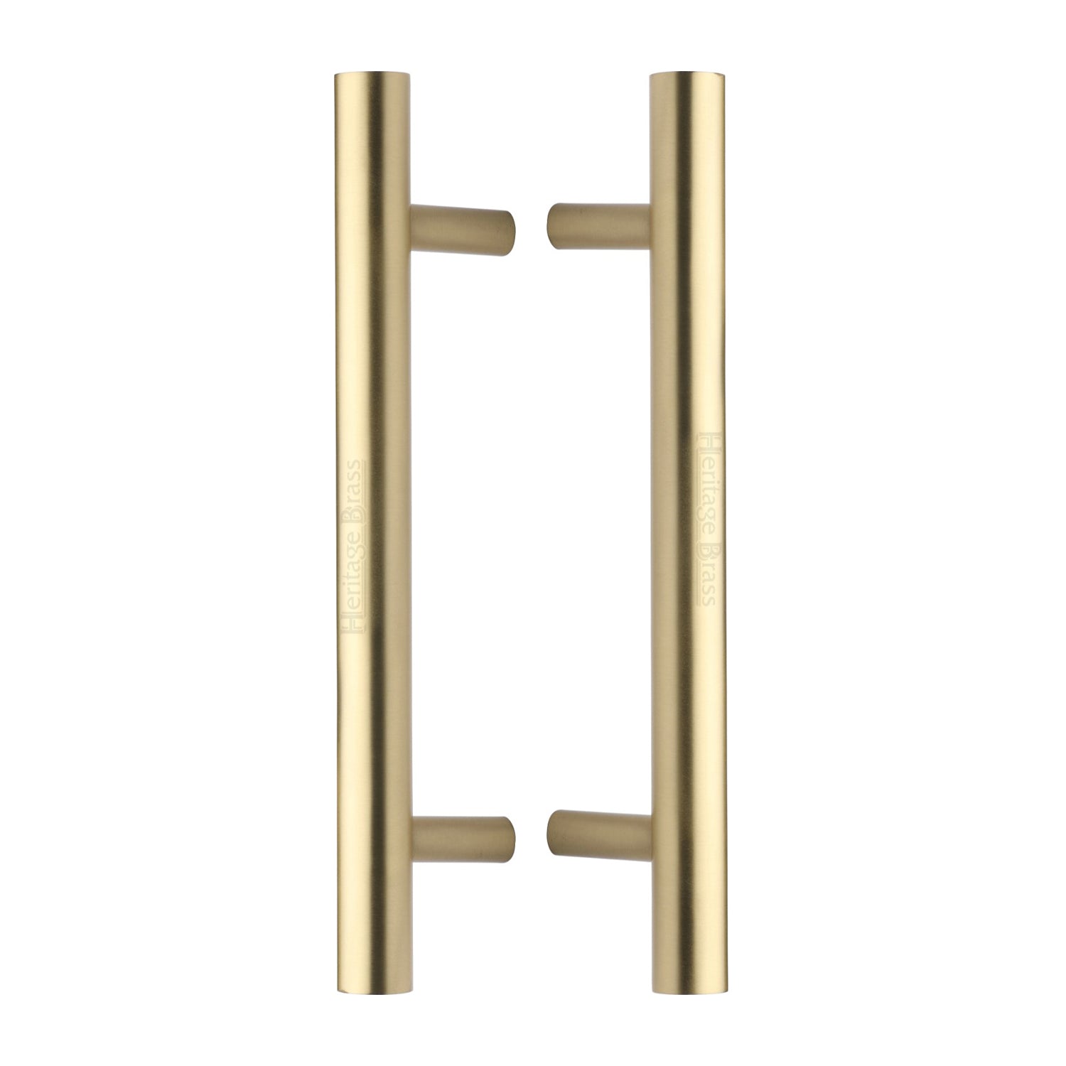 Heritage Brass Back to Back Door Pull Handle Bar Design 305mm Satin Br