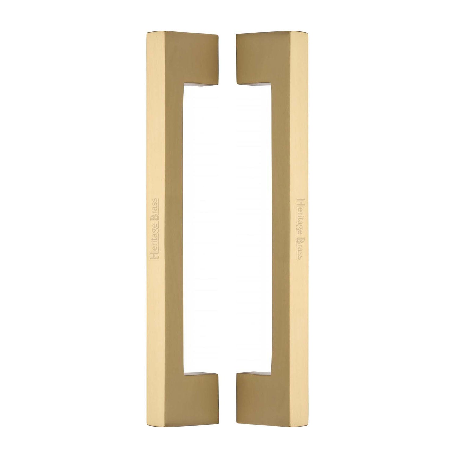 Heritage Brass Back to Back Door Pull Handle Metro Design 457mm Satin