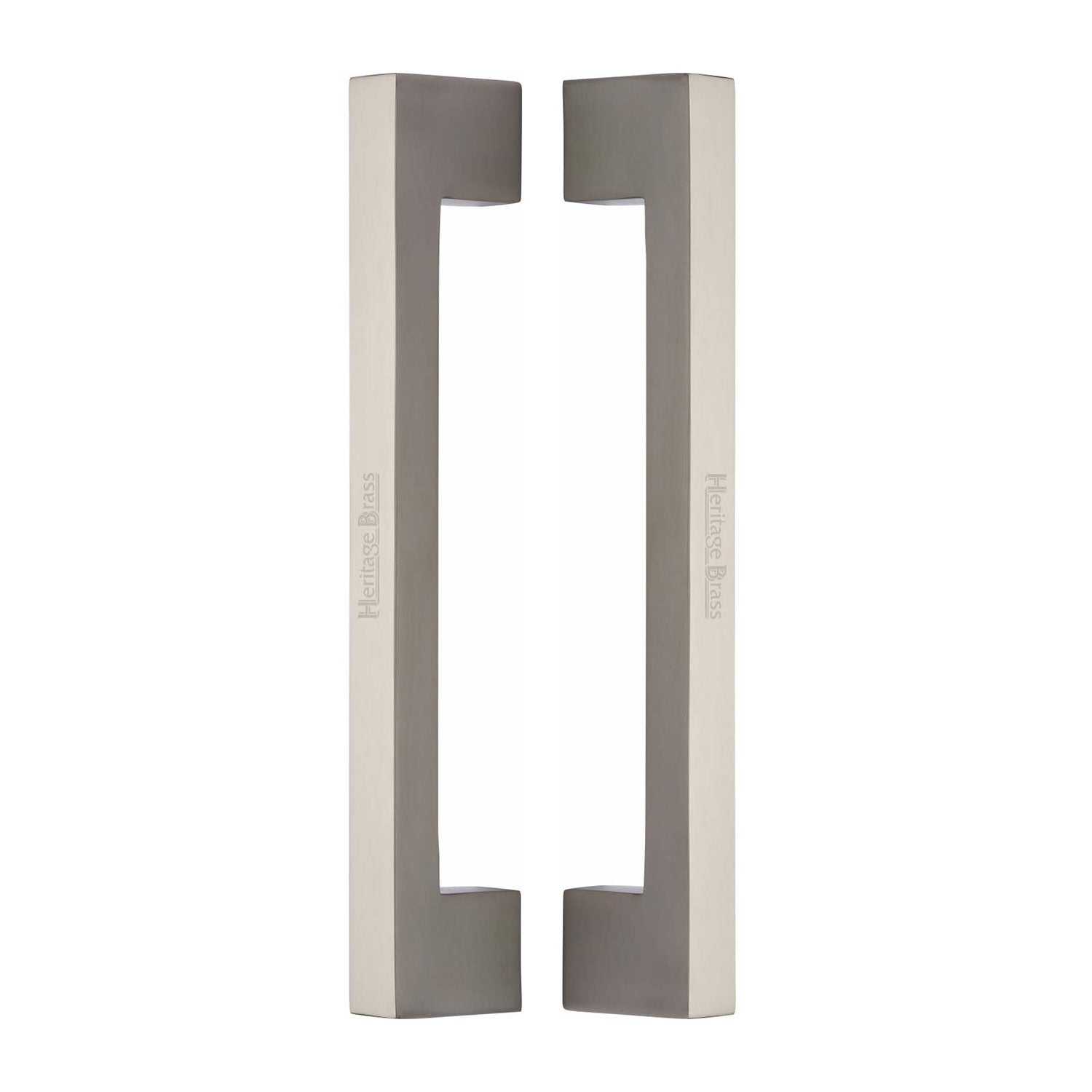 Heritage Brass Back to Back Door Pull Handle Metro Design 305mm Satin