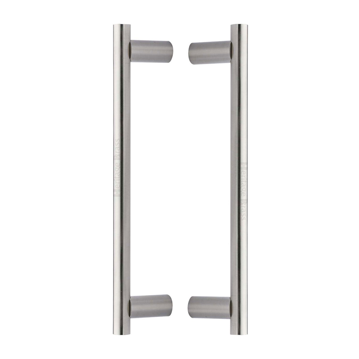 Heritage Brass Back to Back Door Pull Handle Round Bar Design 336mm Sa