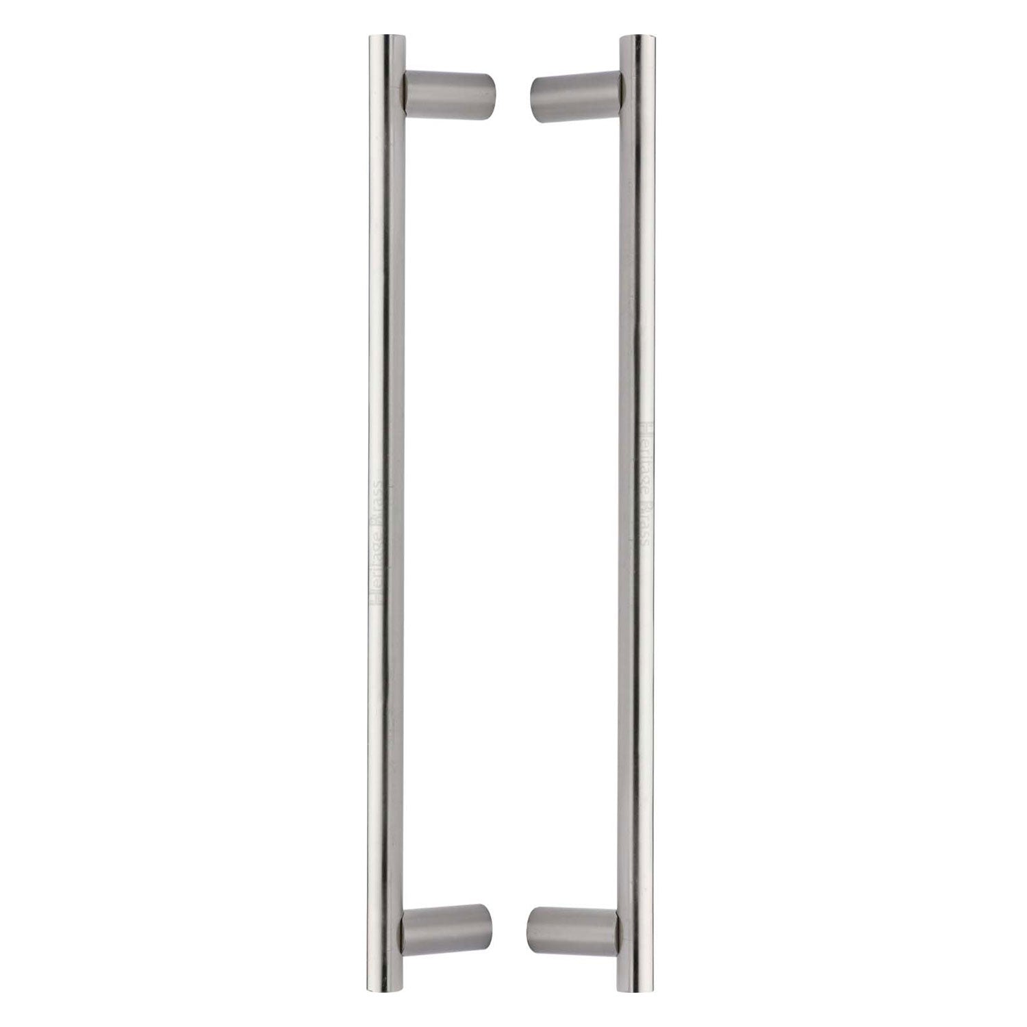 Heritage Brass Back to Back Door Pull Handle Round Bar Design 489mm Sa