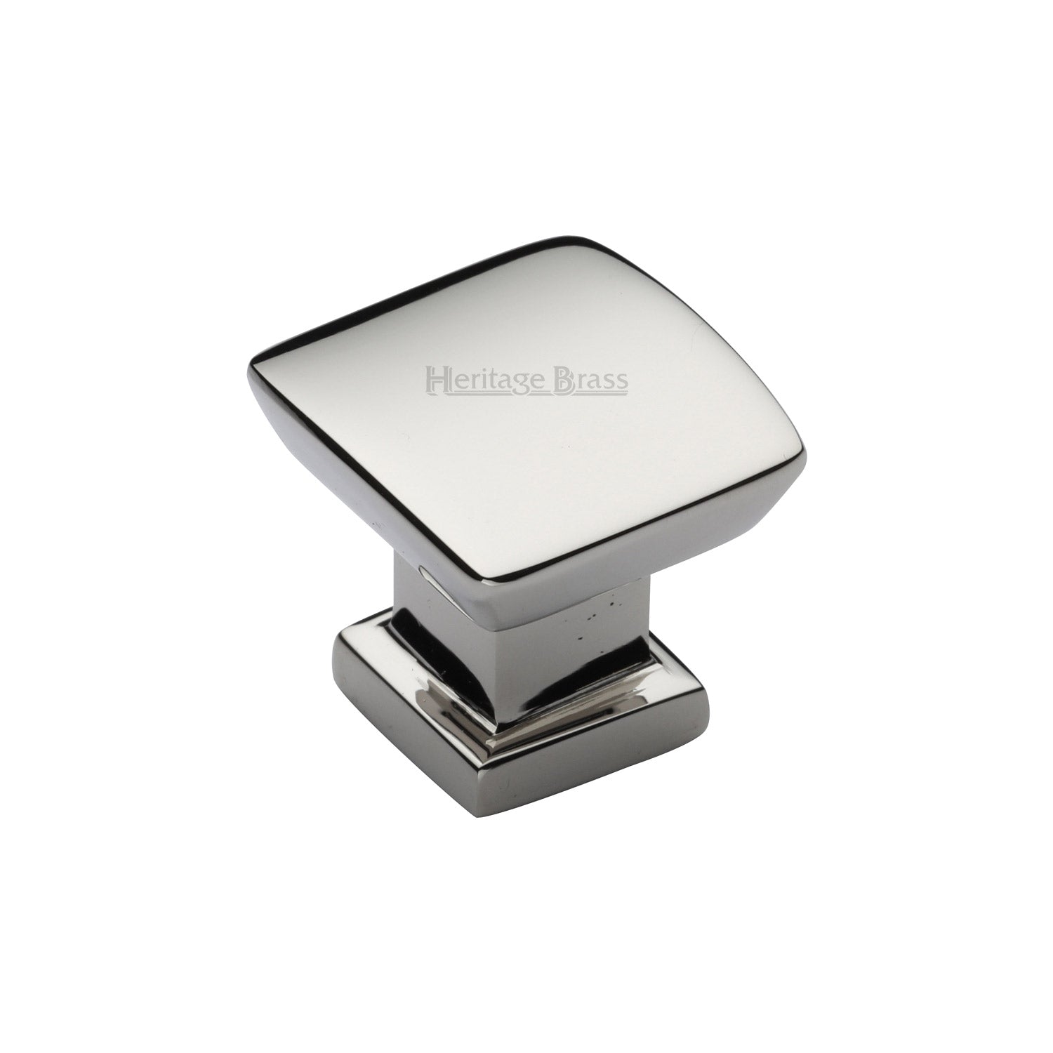 Heritage Brass Cabinet Knob Plinth Design with base 25mm Polished Nick
