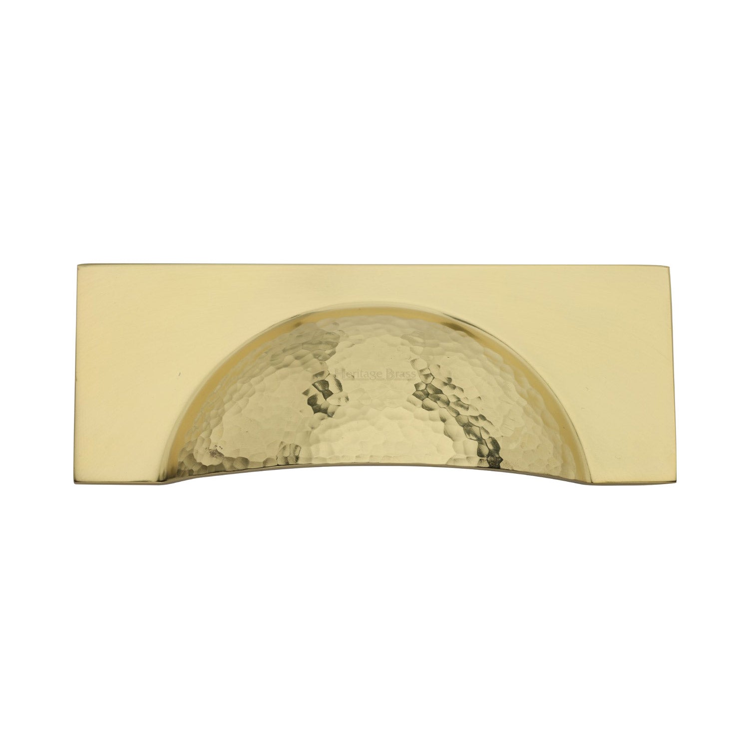 Heritage Brass Drawer Cup Pull Hampshire Hammered Design 57mm CTC Poli