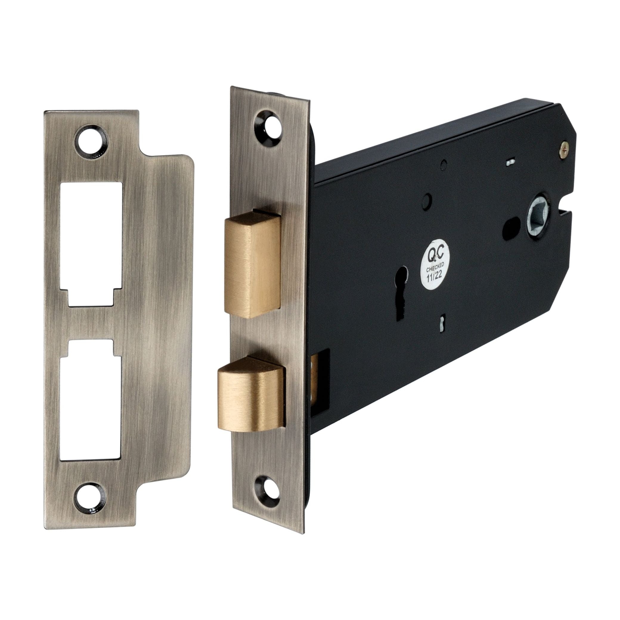 Spira Brass - 3 Lever Horizontal Sash Lock 6" - Antique Brass - LAL014