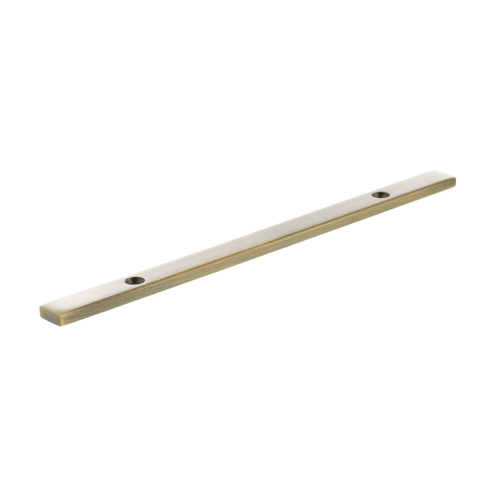 Millhouse Brass Long Narrow Cabinet Handle Backplate 128mm - Antique B