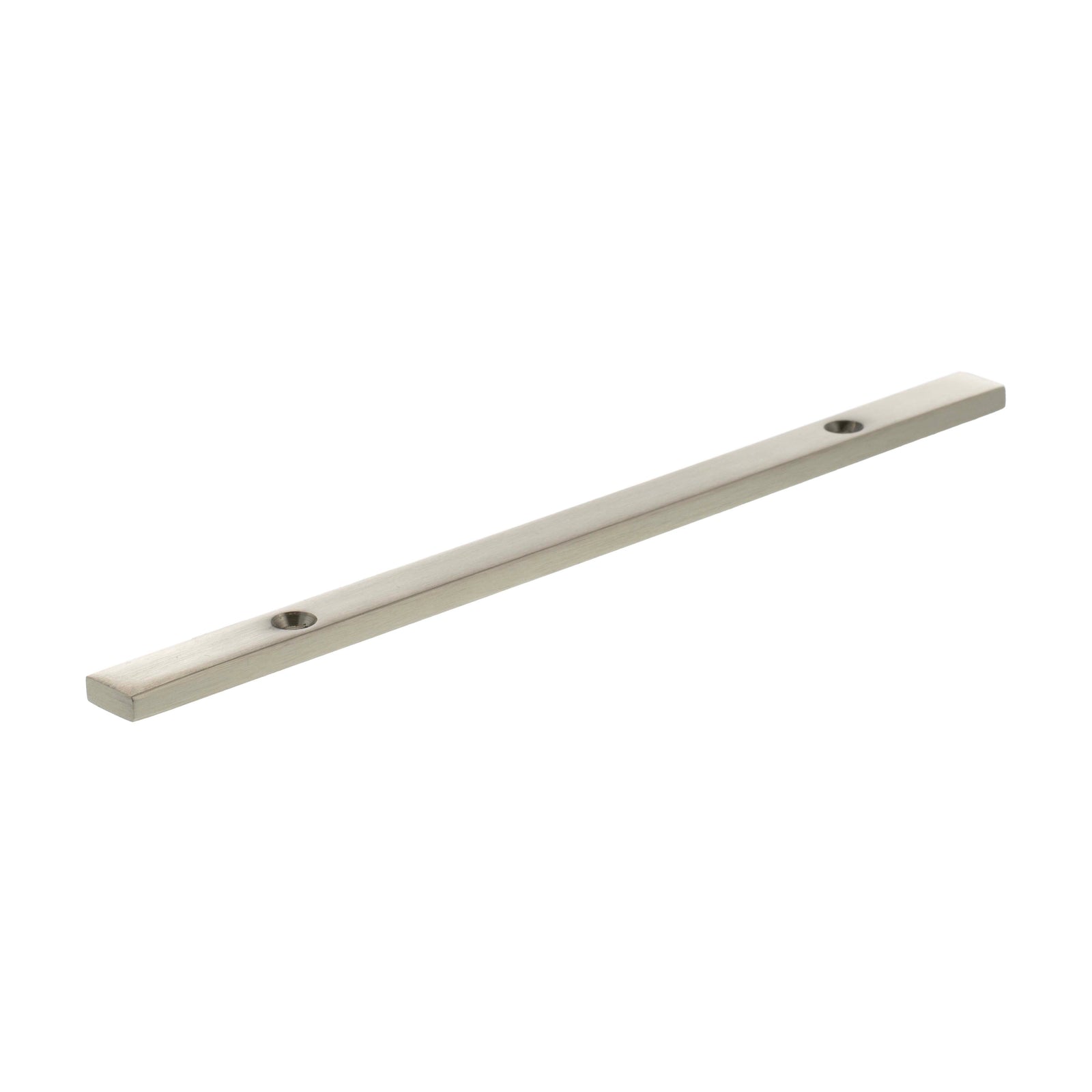 Millhouse Brass Long Narrow Cabinet Handle Backplate 128mm - Satin Nic