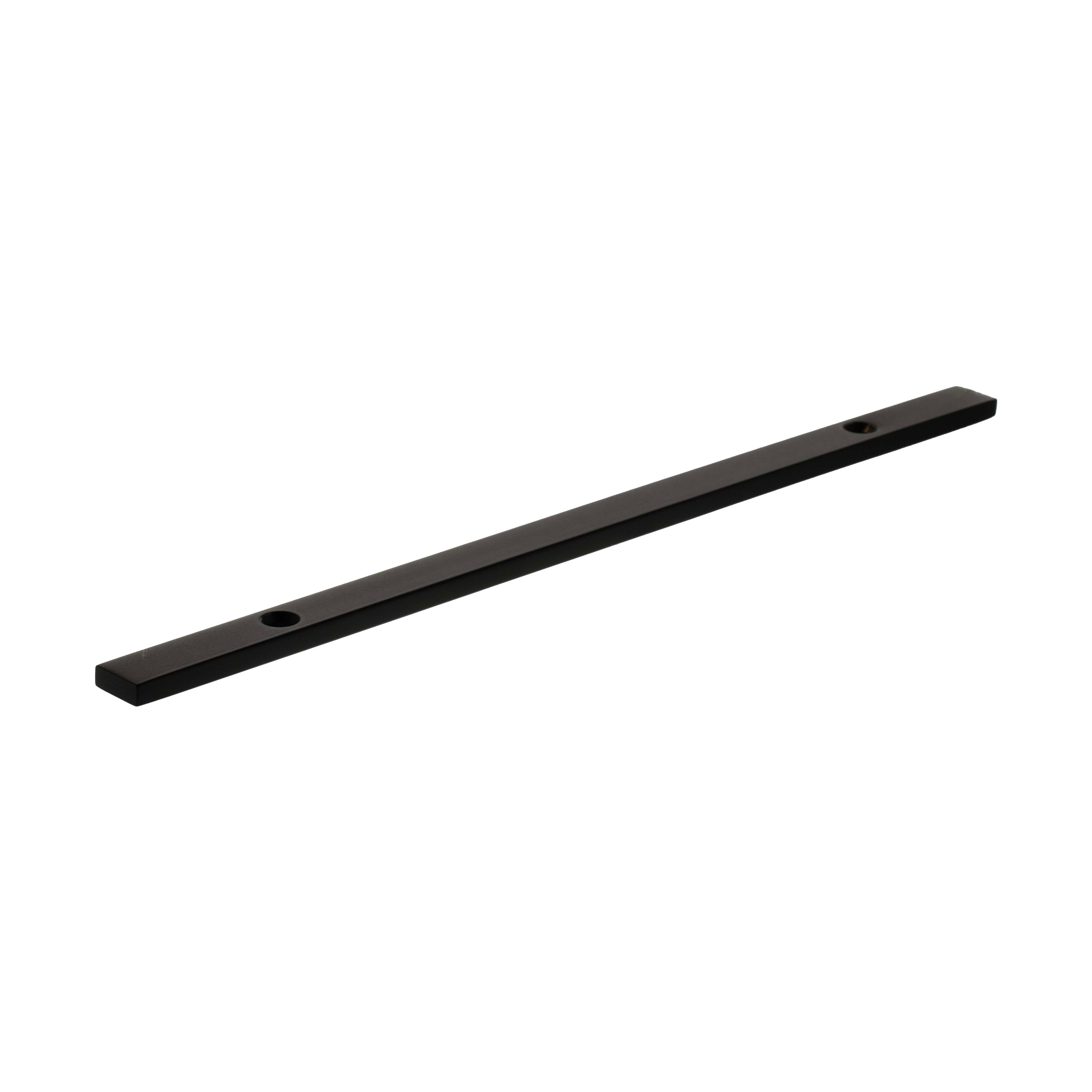 Millhouse Brass Long Narrow Cabinet Handle Backplate 160mm - Matt Blac