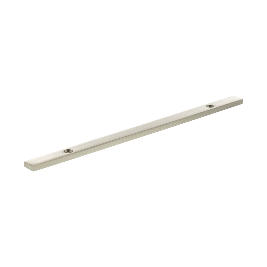 Millhouse Brass Long Narrow Cabinet Handle Backplate 160mm - Satin Nic