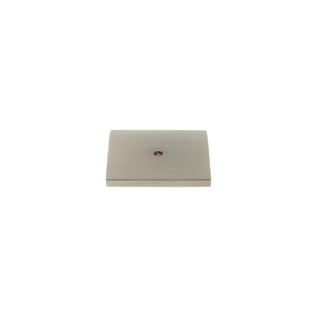 Millhouse Brass Square Cabinet Handle Backplate - Satin Nickel - MHCBS