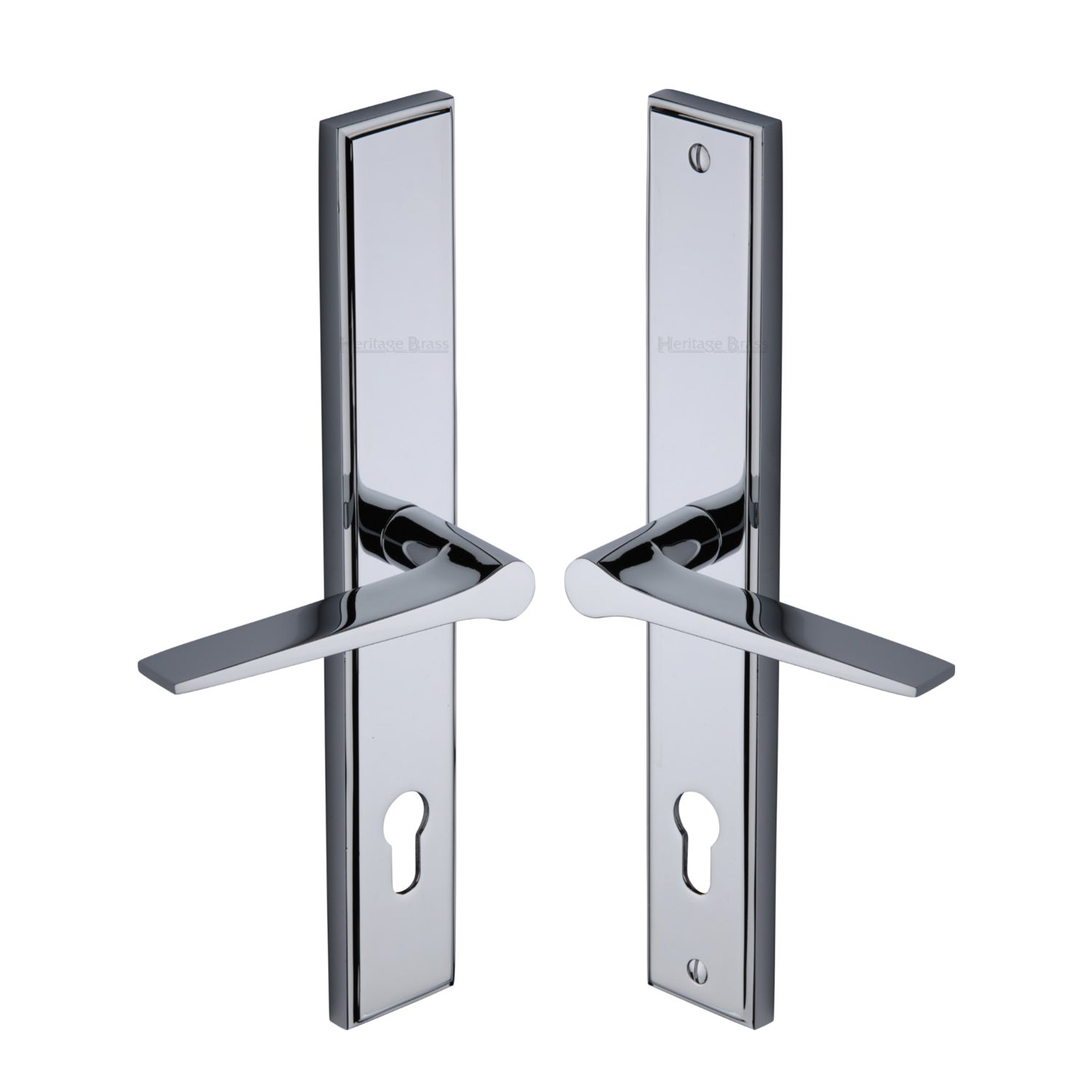 Heritage Brass Multi-Point Door Handle Lever Lock Gio LH Design Polish