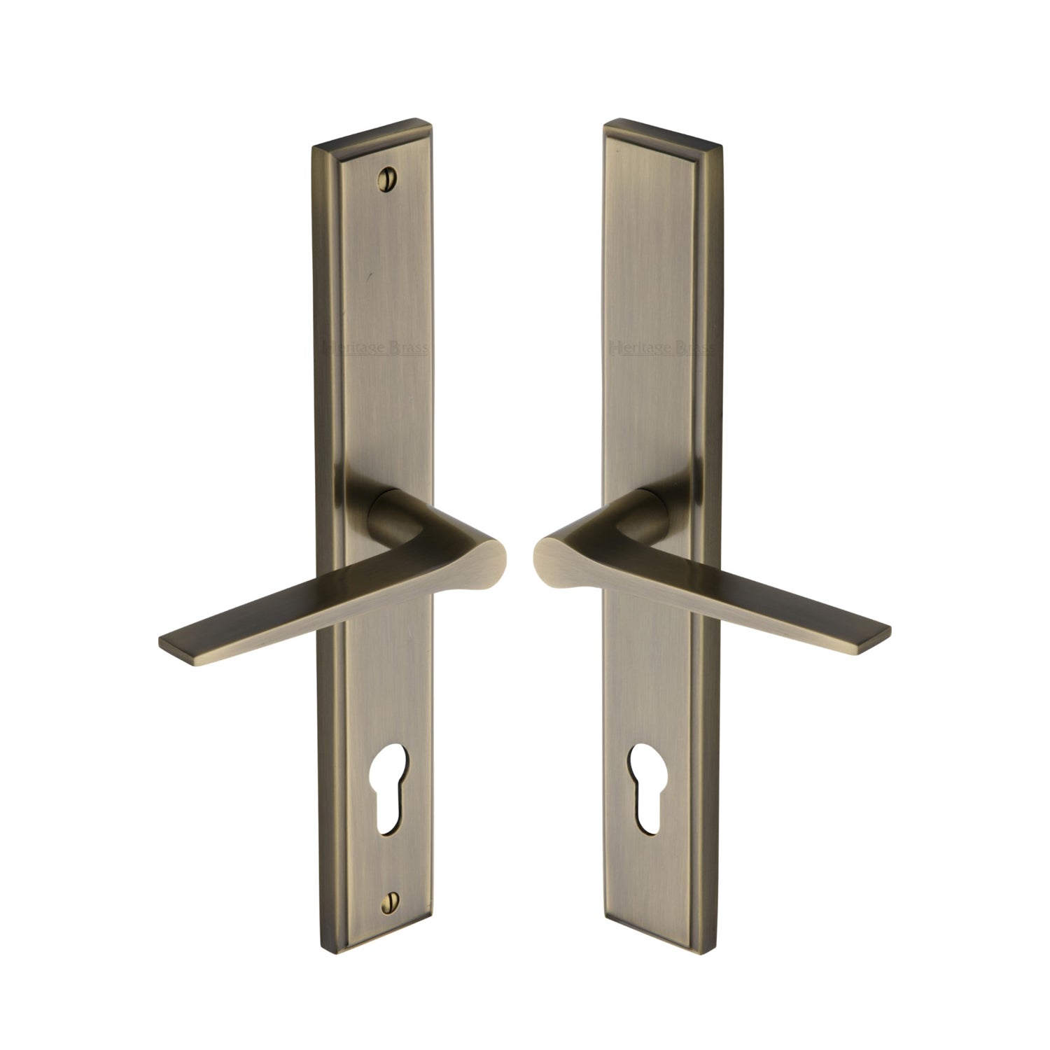 Heritage Brass Multi-Point Door Handle Lever Lock Gio RH Design Antiqu