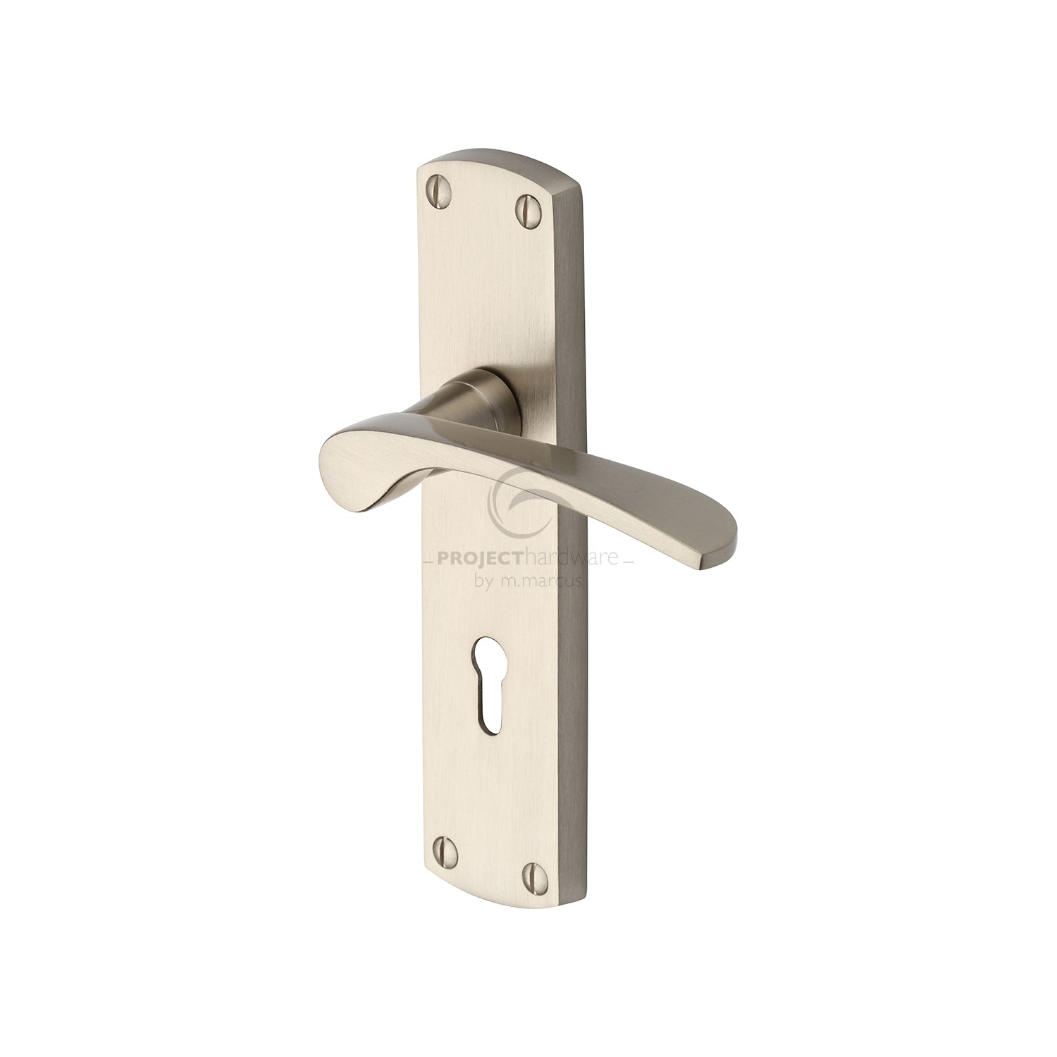 Project Hardware Door Handle Lever Lock Luca Design Satin Nickel finis
