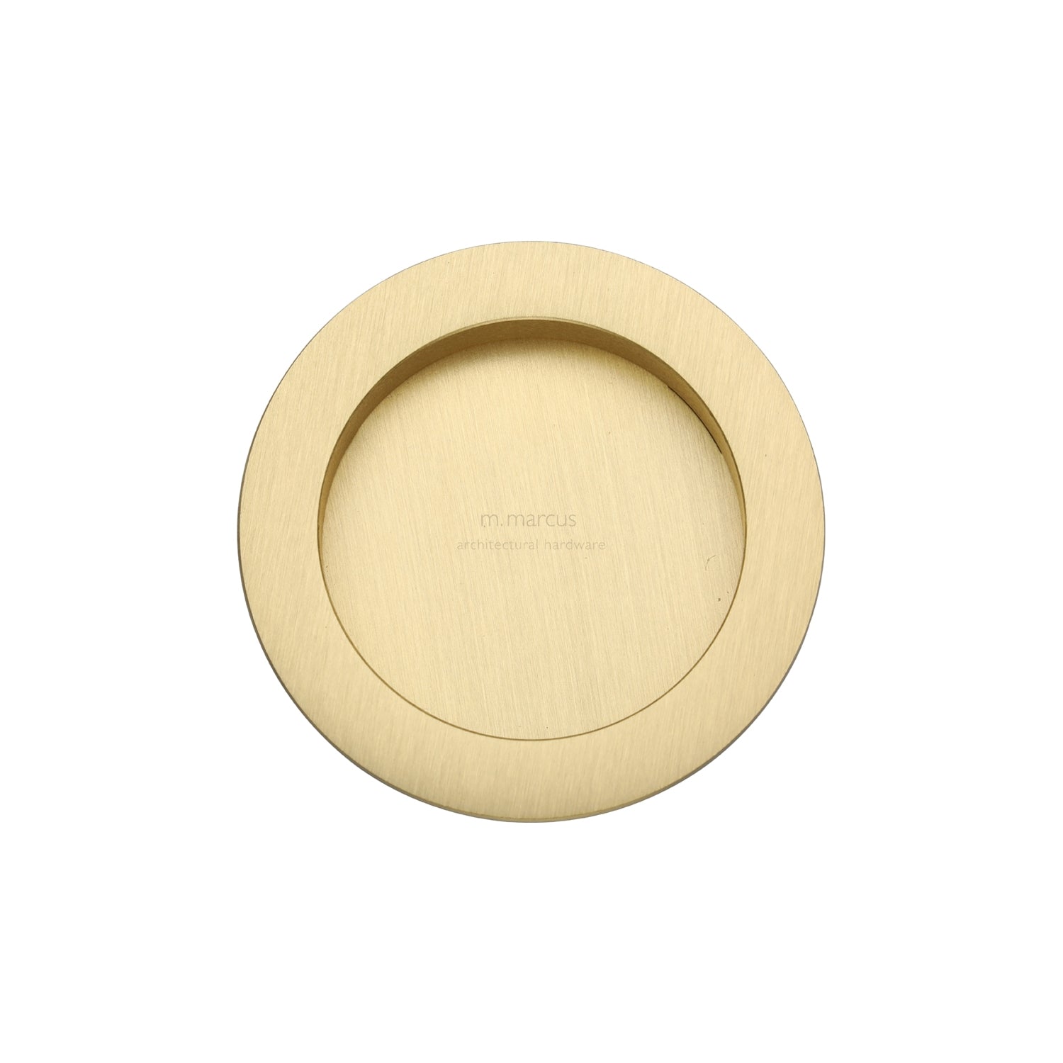 Sliding Round Flush Pull Pair Satin Brass - RD2322-SB