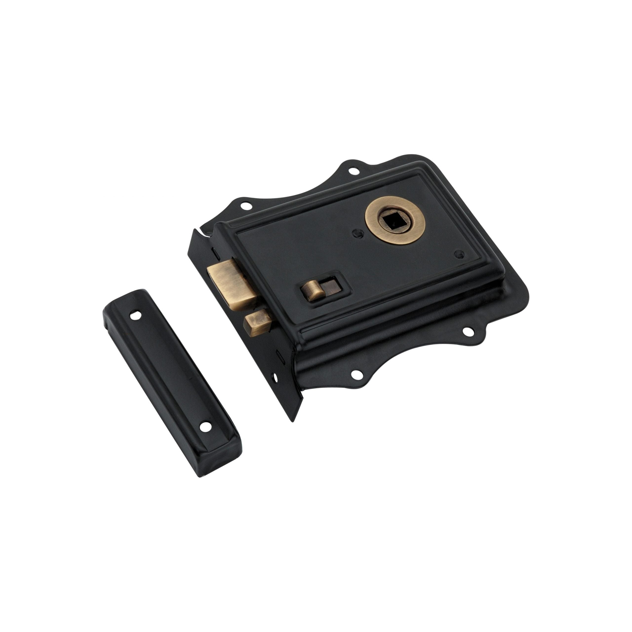 Spira Brass - Iron Rim Lock Olde - Black/Antique - SB7111BLK/ANT