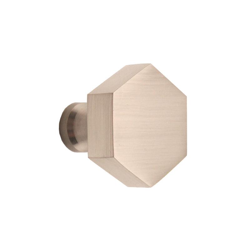 Spira Brass - Hexagonal Cupboard Knob - Satin Silver - SB2311SS