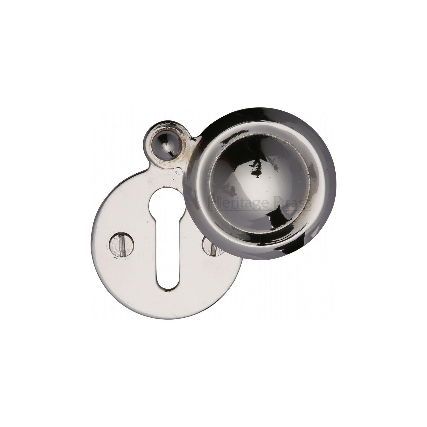 Heritage Brass Covered Keyhole Round Polished Nickel finish - V1020-PN