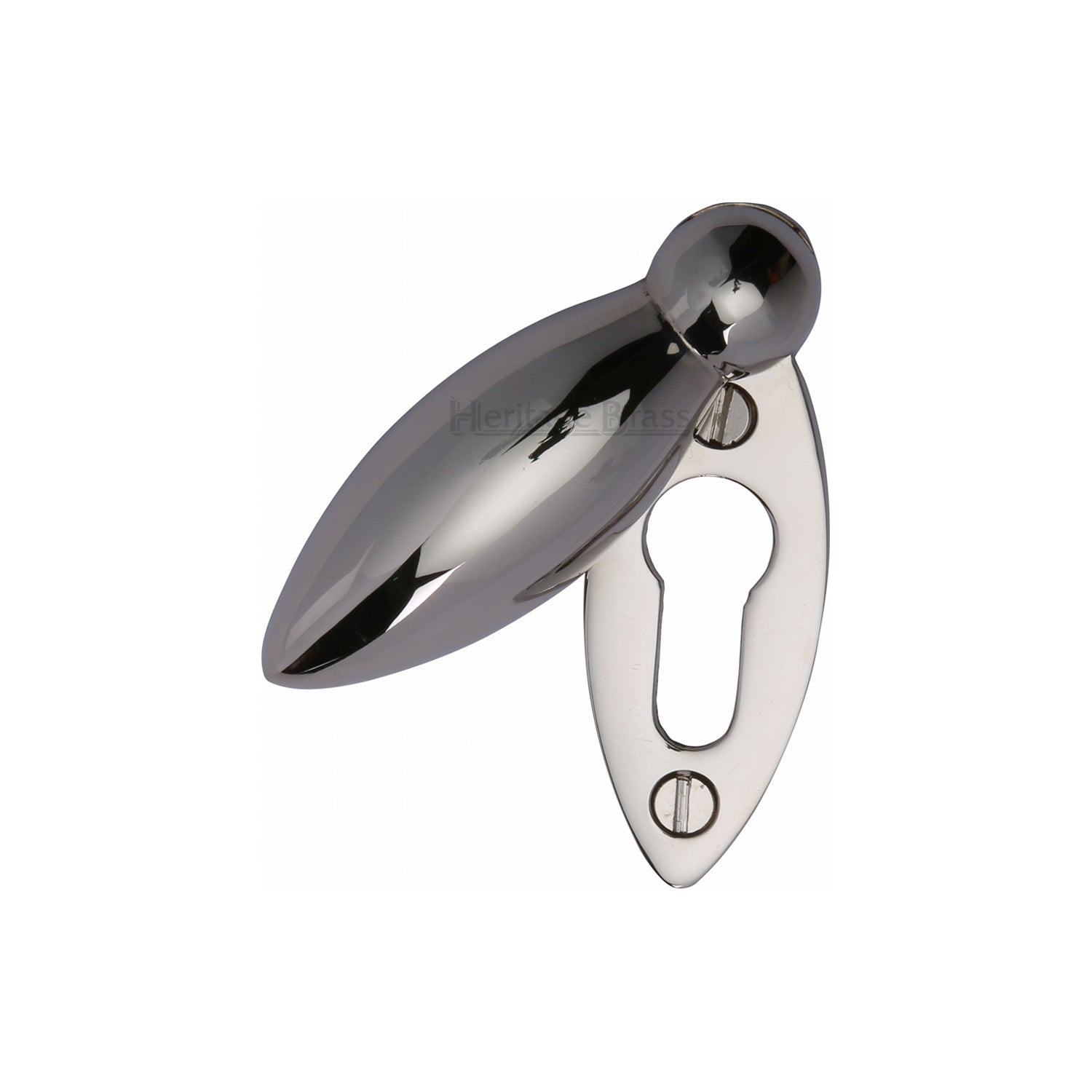 Heritage Brass Covered Keyhole Oval Polished Nickel finish - V1022-PNF