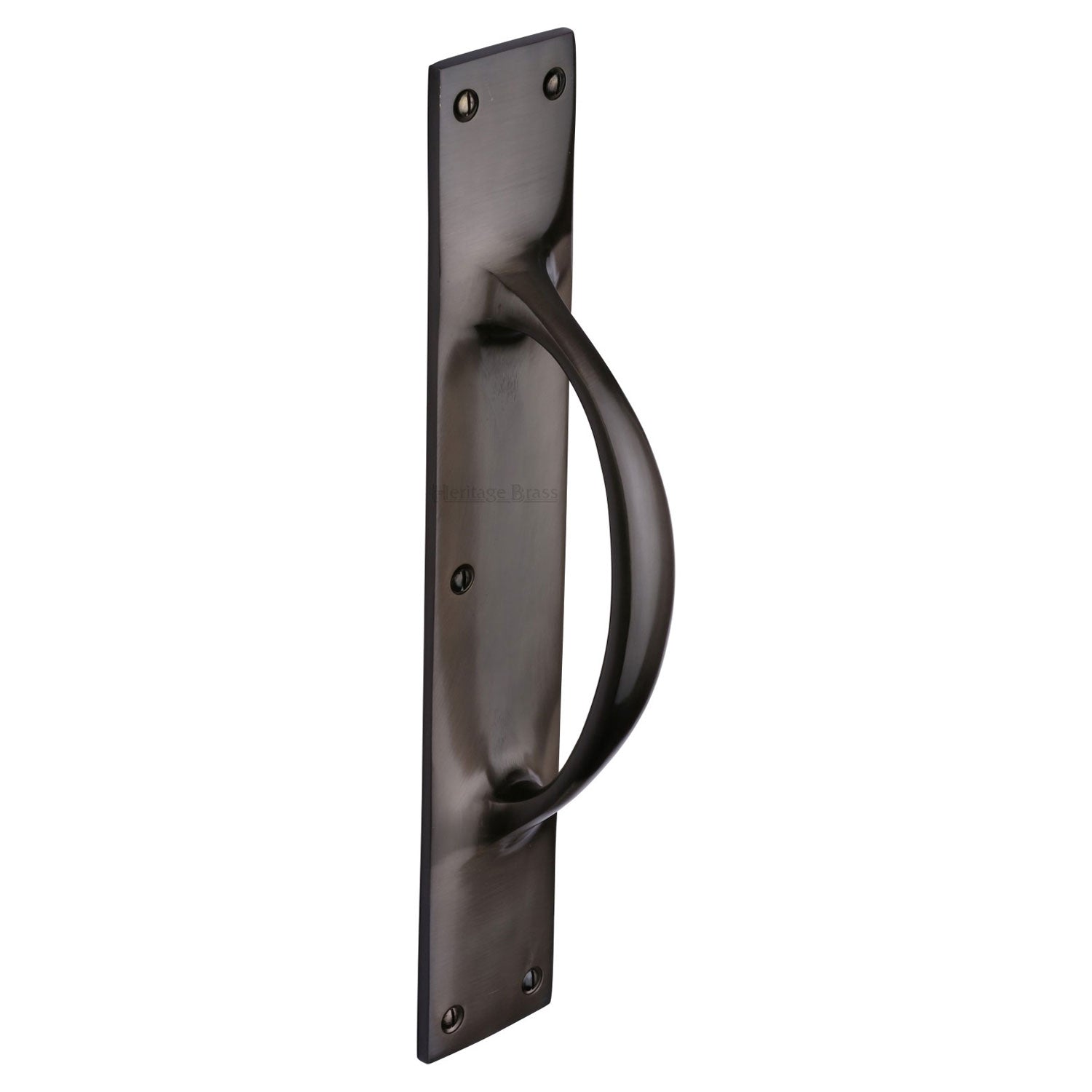 Heritage Brass Door Pull Handle on Plate Matt Bronze finish - V1155-MB