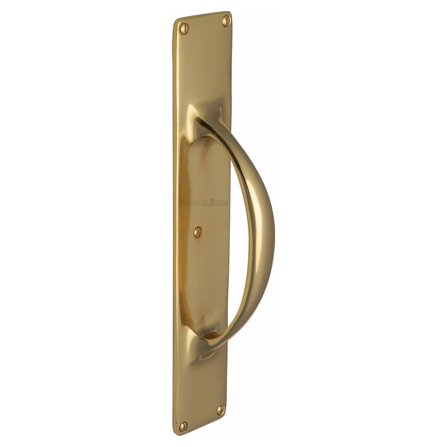 Heritage Brass Door Pull Handle on Plate Polished Brass finish - V1155