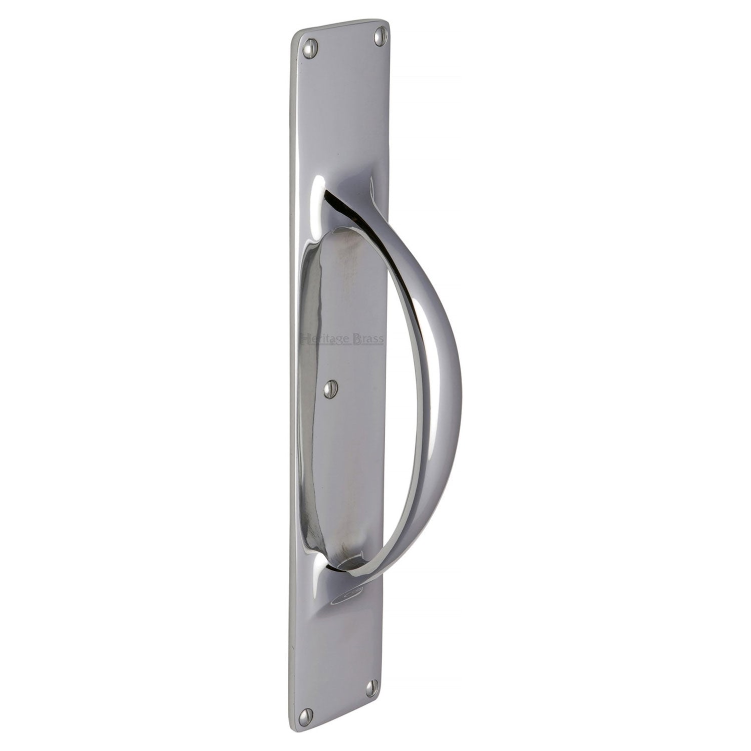 Heritage Brass Door Pull Handle on Plate Polished Chrome finish - V115