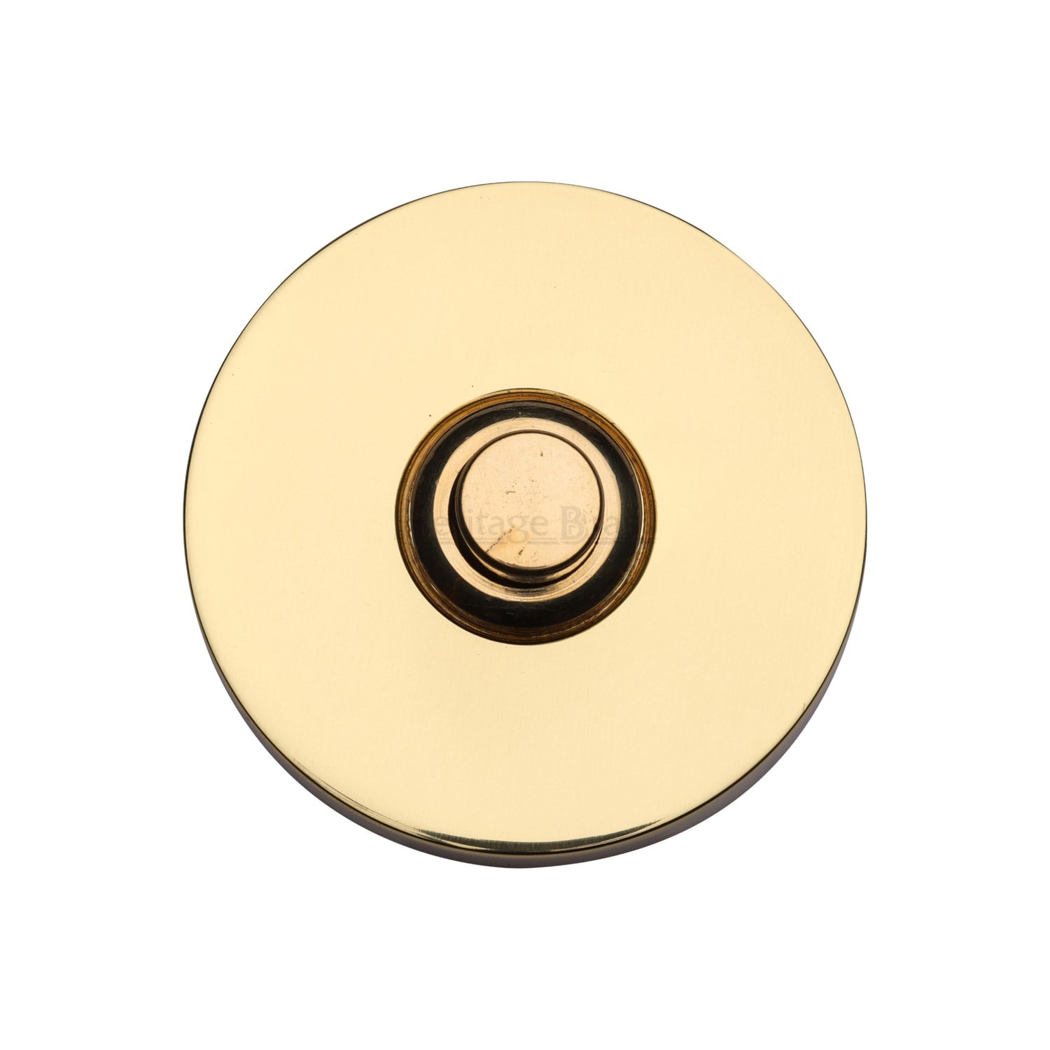 Heritage Brass Round Bell Push Polished Brass finish - FB379
