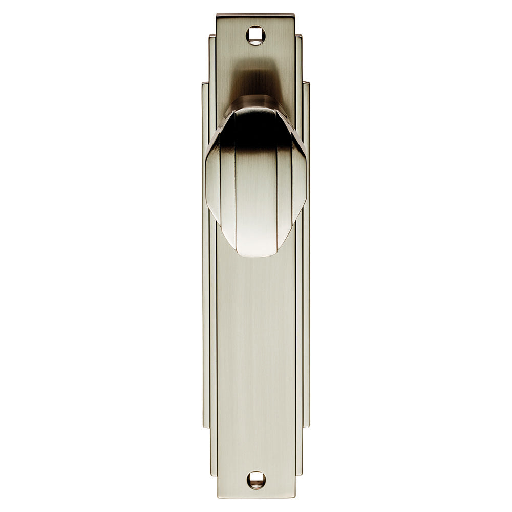 Carlisle Brass - Art Deco Knob on Latch Backplate - Satin Nickel - ADR