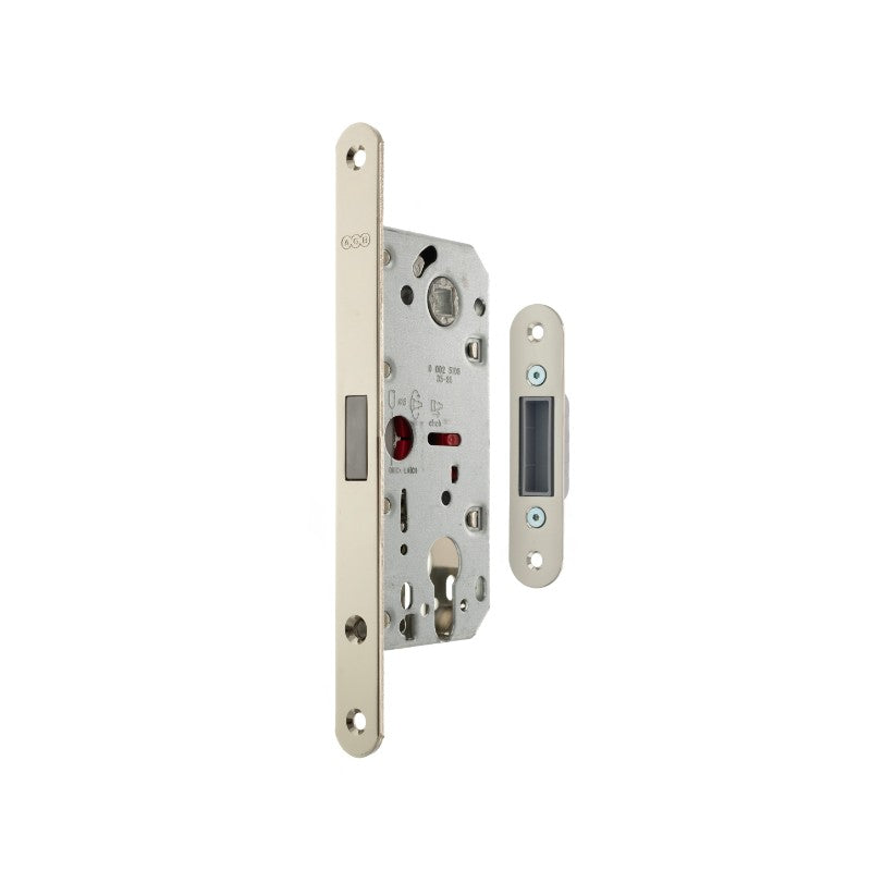 AGB Polaris 2XT Magnetic Bathroom Lock 35mm backset - Polished Chrome