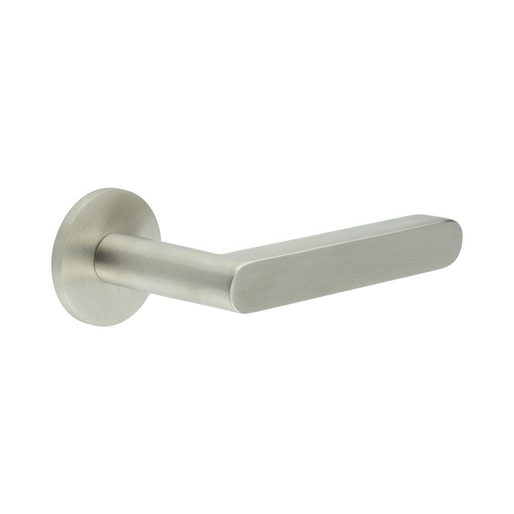 CR-101 Satin Stainless Steel Fixed Dead Round Rose Door Handle - CR-10