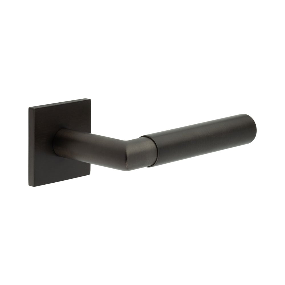 CR-102 Dark Bronze Fixed Dead Square Rose Door Handle - CR-102B3DB