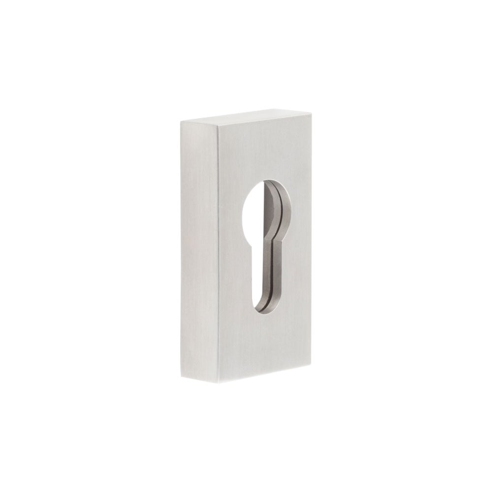 CRES Rectangular Satin Stainless Steel Euro Escutcheon - CRES404SSS