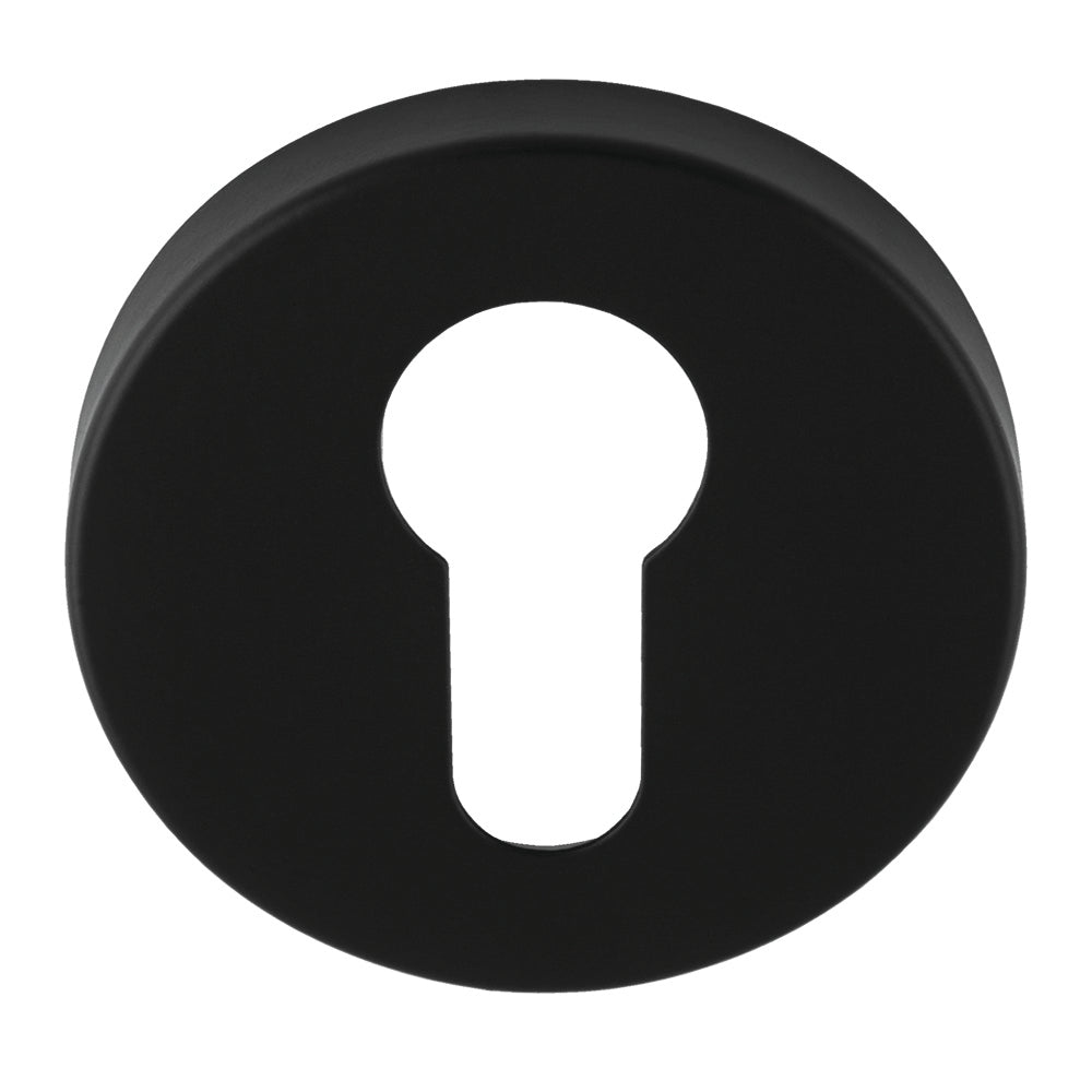 Door Handle Astron Square Euro Escutcheon - Matt Black | Architectural ...