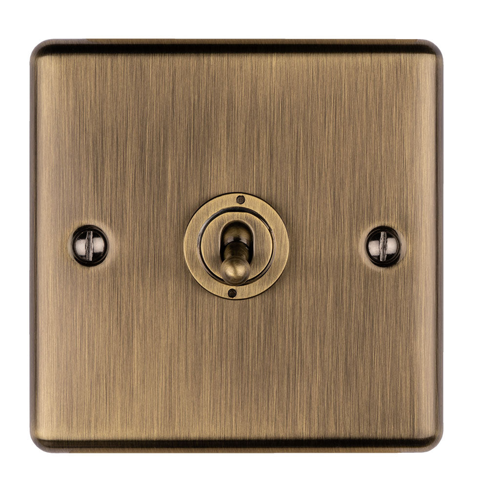 Eurolite Enhance Decorative 1 Gang Toggle Switch - Antique - ENT1SWABB