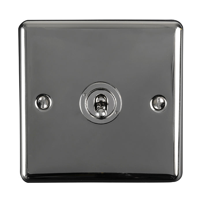 Eurolite Enhance Decorative 1 Gang Toggle Switch - Black Nickel - ENT1