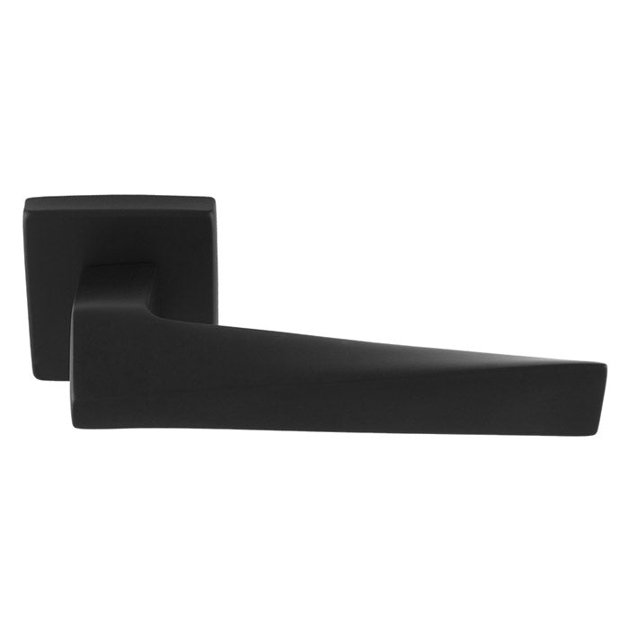 Bordo Lever On Concealed Fix Push-On Square Rose - Matt Black - EUL140