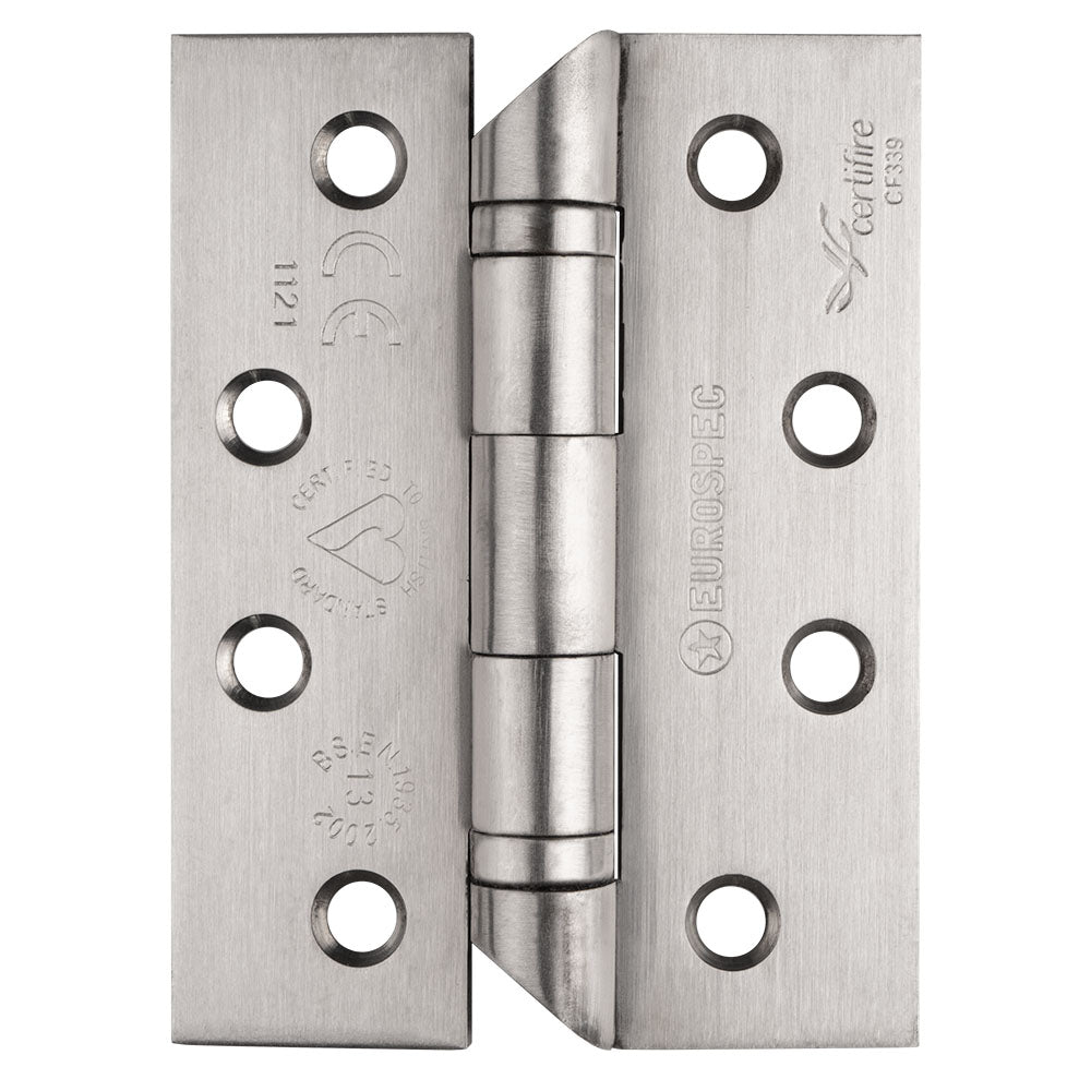 Eurospec - 102 X 76 X 3mm Hospital Tip Ball Bearing Hinge Grade 13 C/W