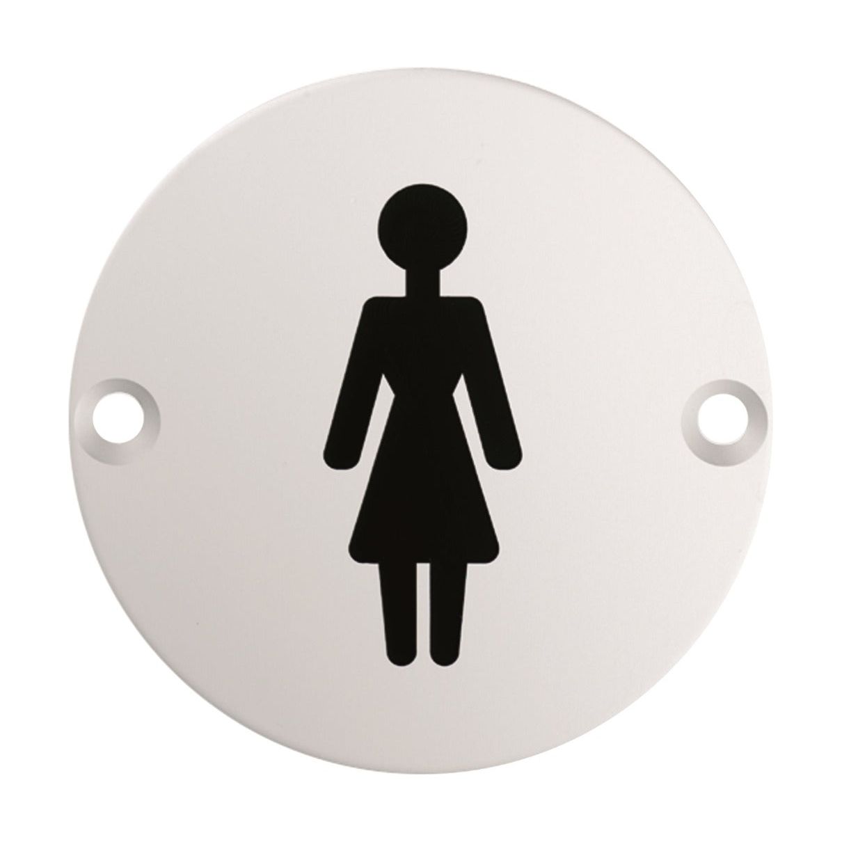 Eurospec - Signage Female Symbol 75mm - Satin Stainless Steel - SEX101