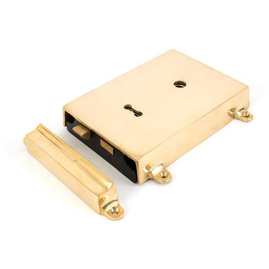 From The Anvil - Rim Lock & Cover - Polished Brass - 35000