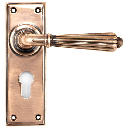 From The Anvil - Hinton Lever Euro Lock Set - Polished Bronze - 45337