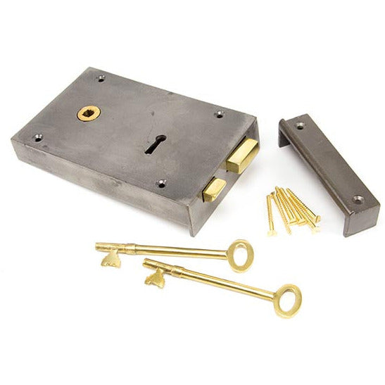 From The Anvil - Left Hand Rim Lock - Large - Iron - 83591