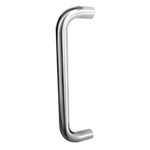 D Shaped Pull Handle 600mm x 19mm dia Bolt Through Fixing - Polished S