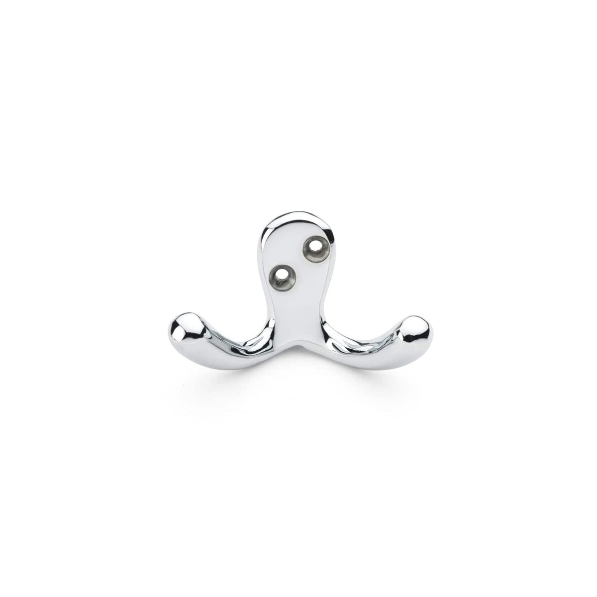 Alexander and Wilks - Victorian Double Robe Hook - Polished Chrome - A