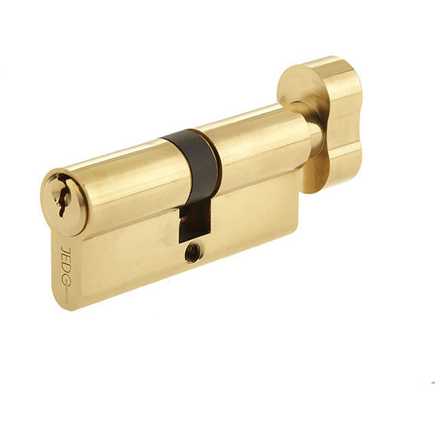 70mm 5 Pin Euro Profile Cylinder & Turn, Keyed Alike with 3 Keys - Pol